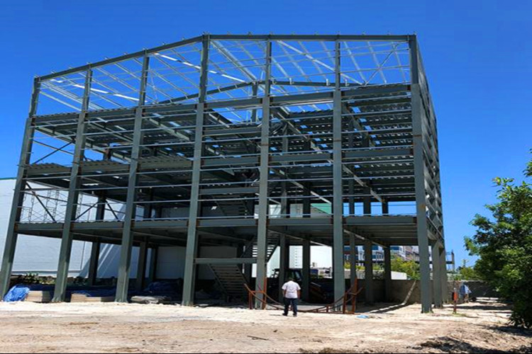 3 Floors Steel Structure Building Construction For Workshop and ...